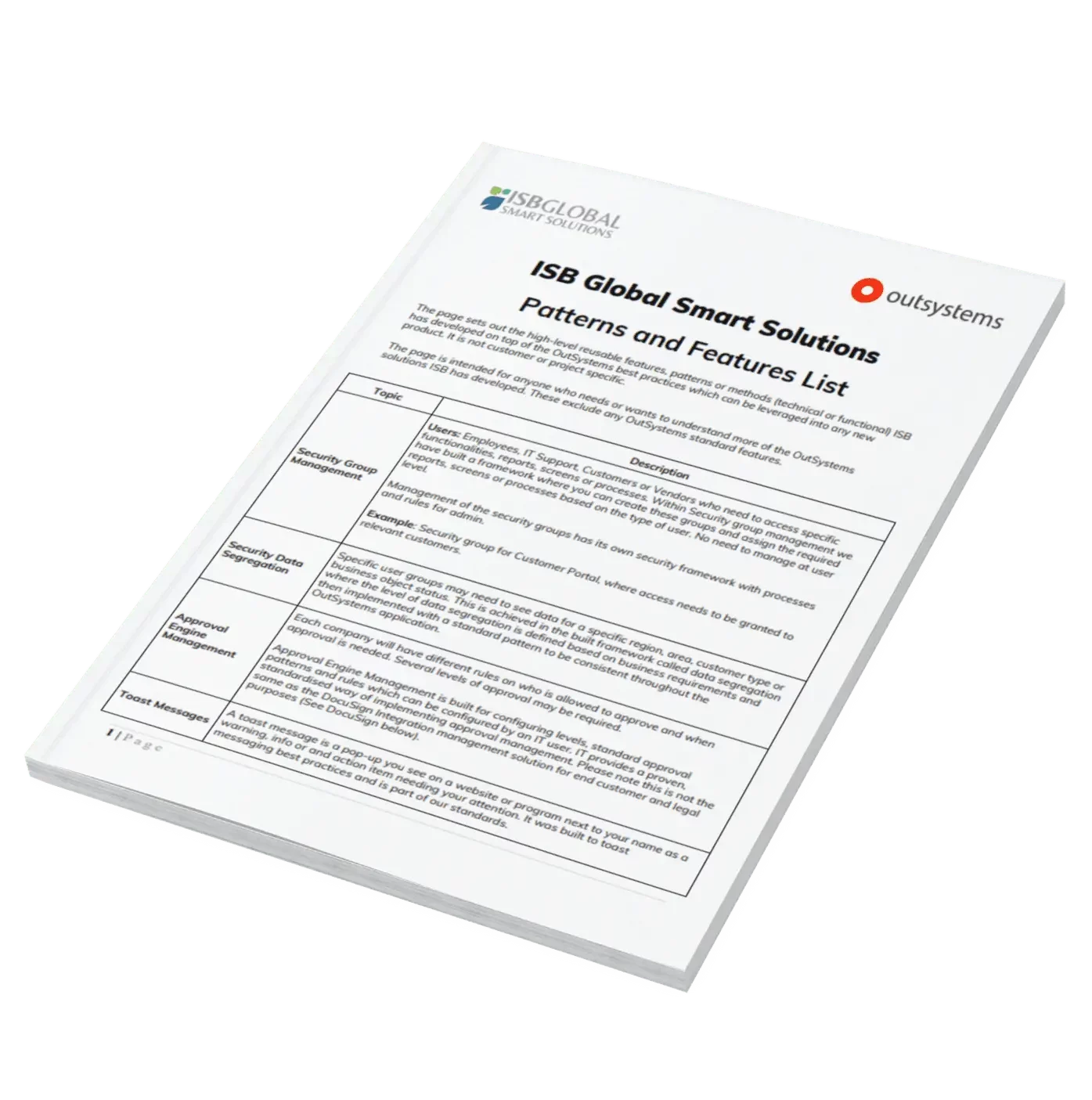 OutSystems Patterns & Features